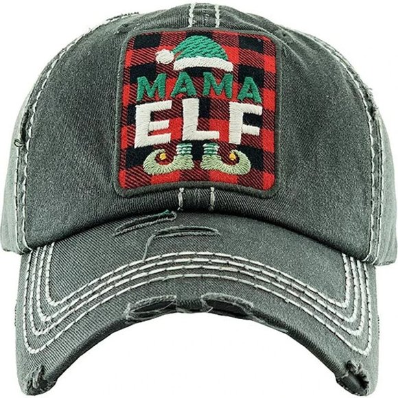 KBETHOS | Accessories | Kbethos Distressed Green Mama Elf Baseball Cap ...